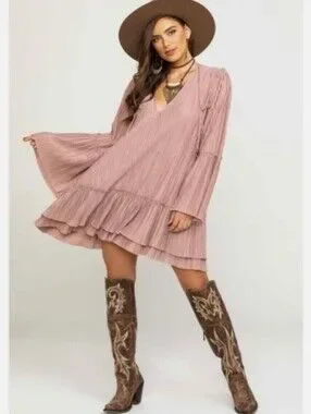 Free People | Dresses | Free People Cant Help It Mini Dress Pink Clay ...